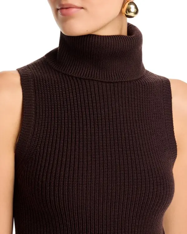 Michael Kors Wool Sleeveless Turtleneck Sweater