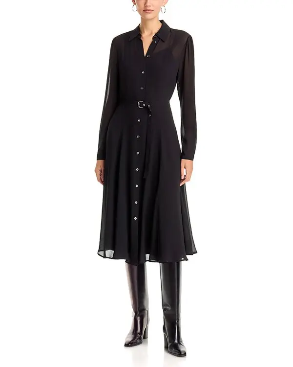 Michael Kors Belted Midi Shirt Dress