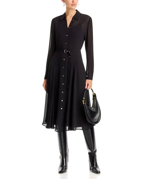 Michael Kors Belted Midi Shirt Dress