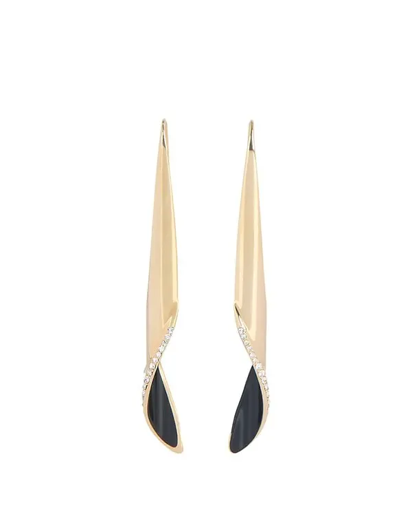 Balmain Organic Twist Earrings In Lacquered Brass - Multicolor