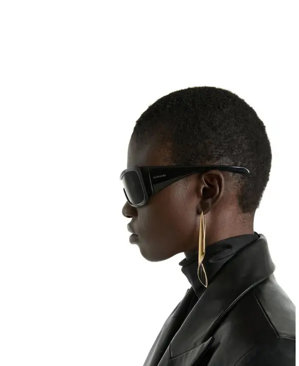 Balmain Organic Twist Earrings In Lacquered Brass