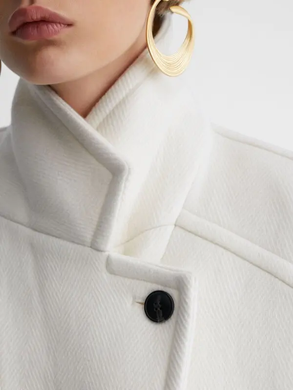 ATELIER Wool-blend Double-breasted Relaxed Coat