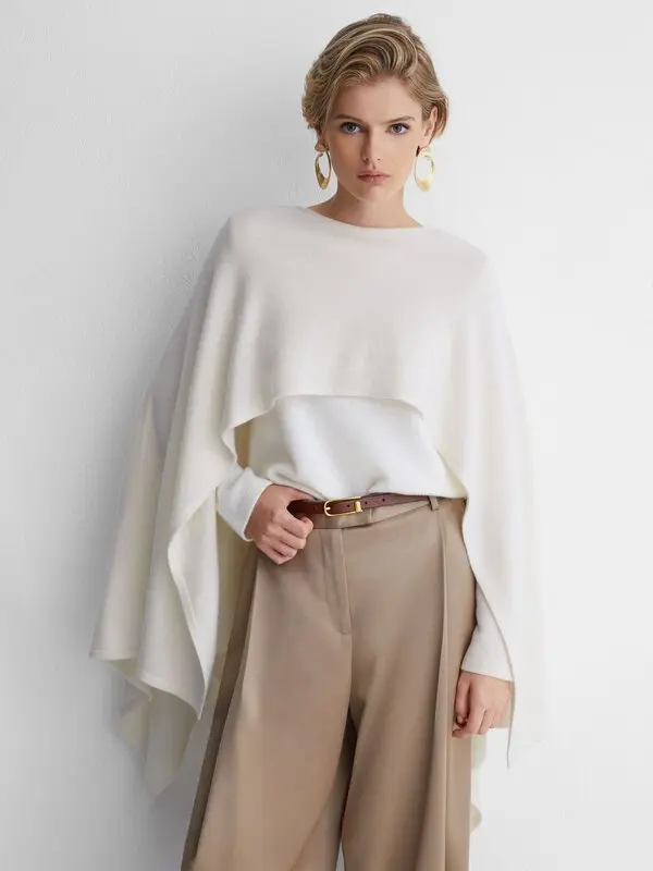 ATELIER Wool-cashmere Cape Knit Jumper