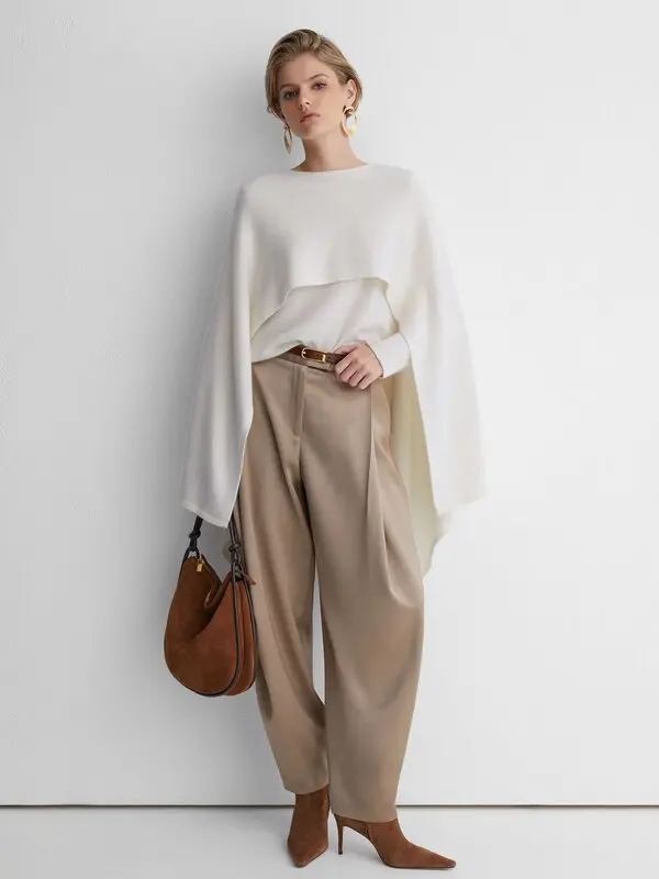 ATELIER Wool-cashmere Cape Knit Jumper