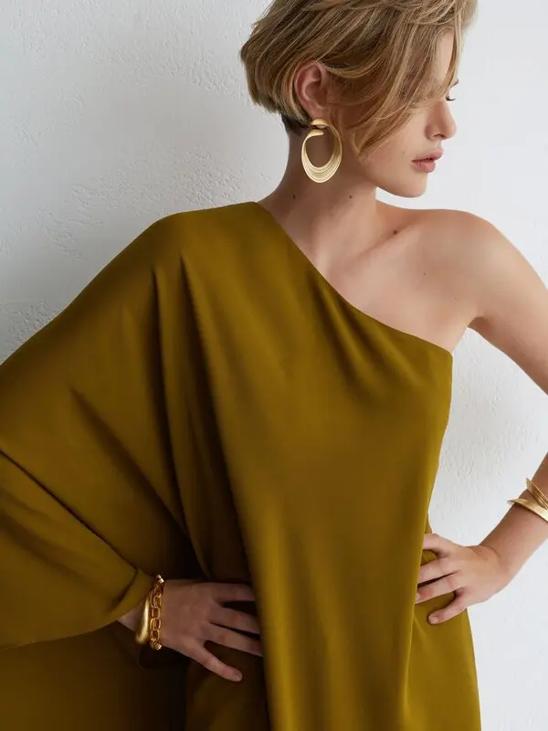 ATELIER One Shoulder Maxi Dress