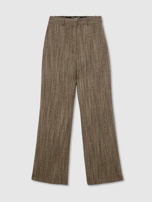 ATELIER Wool-blend Textured Wide-leg Trousers