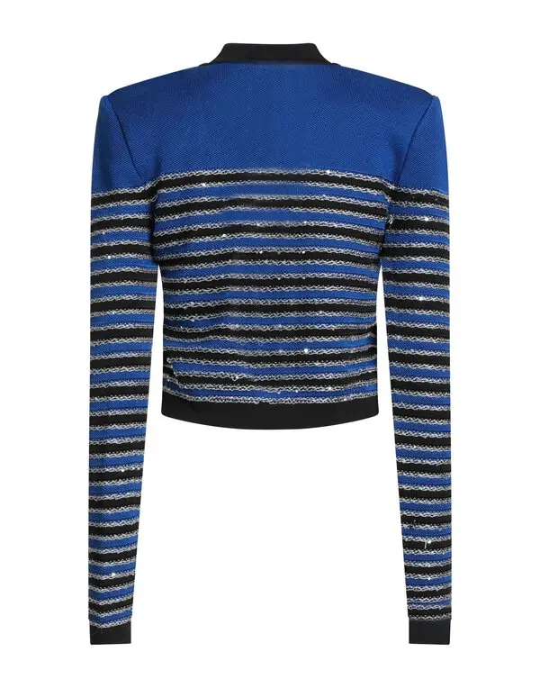 Balmain Knitted Sequined Striped Jacket