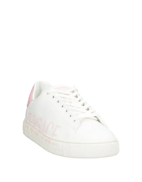 Versace Calfskin Low-top Sneakers With Logo Detail
