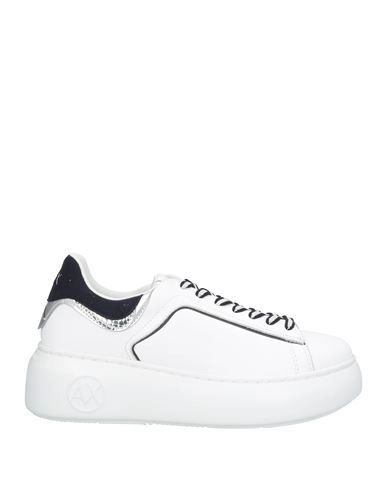 Armani Exchange Sneakers Size Cow Leather, Polyamide, Elastane - White