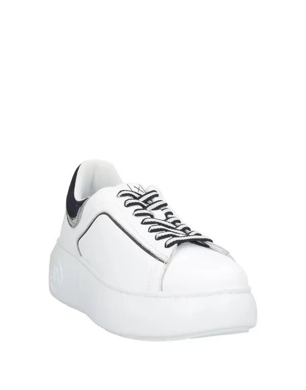 Armani Exchange Sneakers Size Cow Leather, Polyamide, Elastane