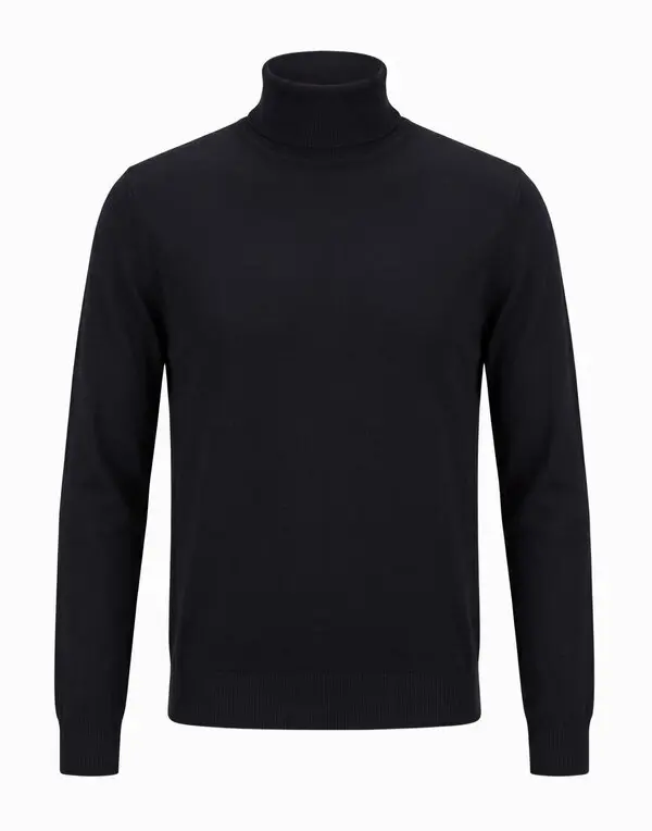 Alpha Studio The Fine Essentials Turtleneck Midnight Size Wool