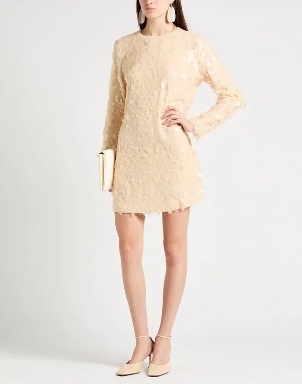 SEMICOUTURE Mini Dress Cream Size Polyester
