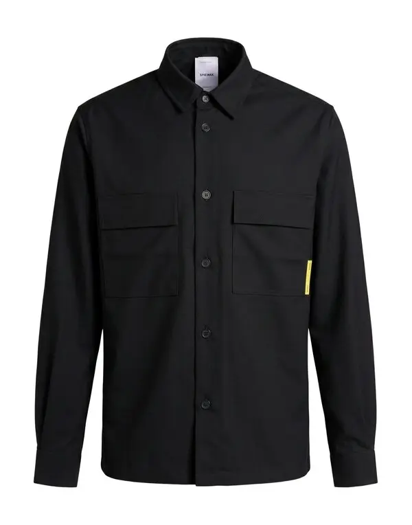 SPIEWAK Shirt Size Polyester, Wool, Elastane - Black