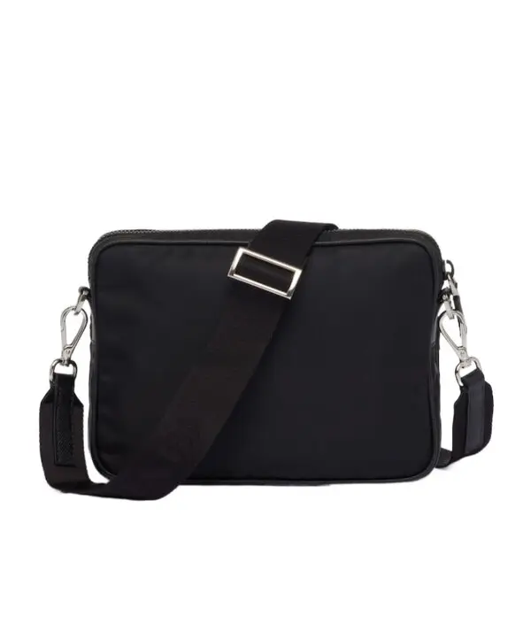Prada Re-nylon And Saffiano Logo Shoulder Bag
