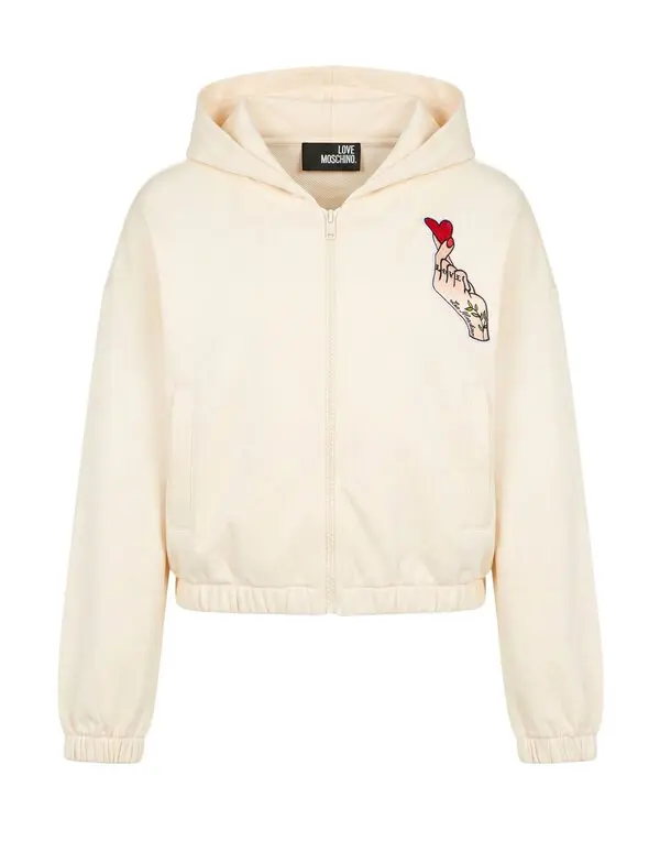 Moschino Sweatshirt Cream Size Cotton