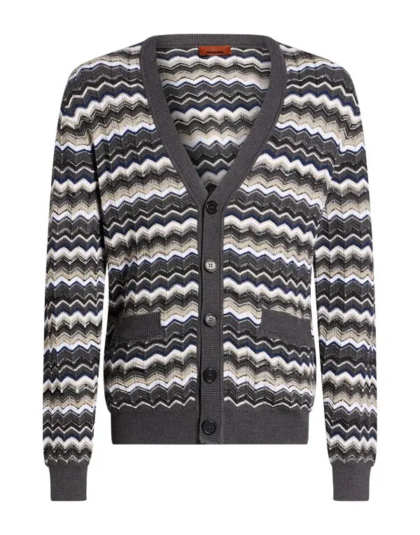 Missoni Intarsia-knit Wool And Cotton Cardigan