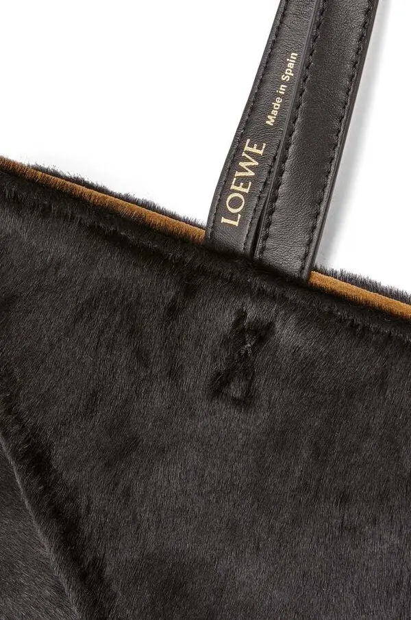 Loewe Puzzle Fold Tote In Hairy Calfskin