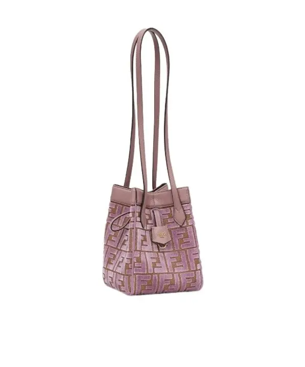 Fendi Origami Monogrammed Mini Bucket Bag
