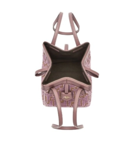 Fendi Origami Monogrammed Mini Bucket Bag
