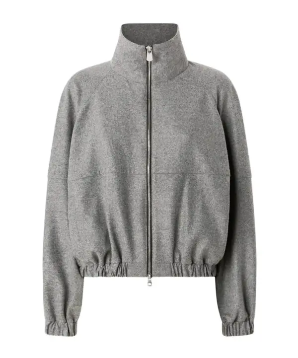 Pinko Zip-up Bomber Jacket - Gray