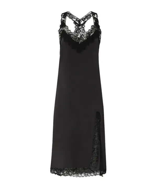 Pinko Lace-trimmed Slip Party Dress