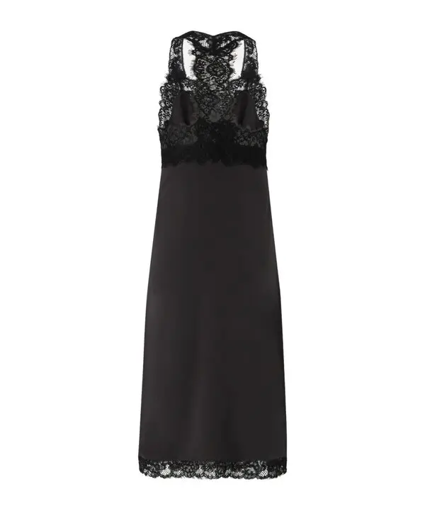 Pinko Lace-trimmed Slip Party Dress