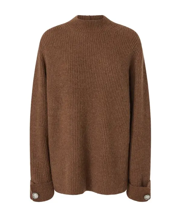 Pinko Ribbed-cuff Panelled Sweater