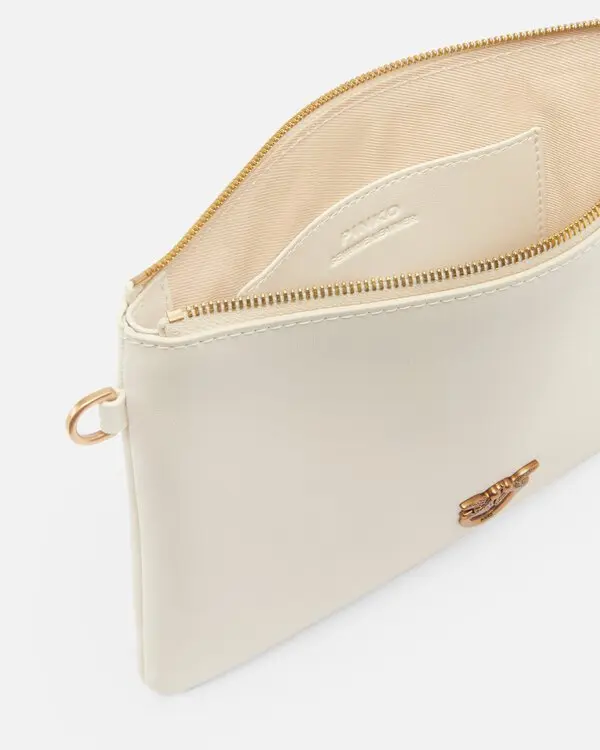 Pinko Bird Logo Plaque Wrist Clutch Bag