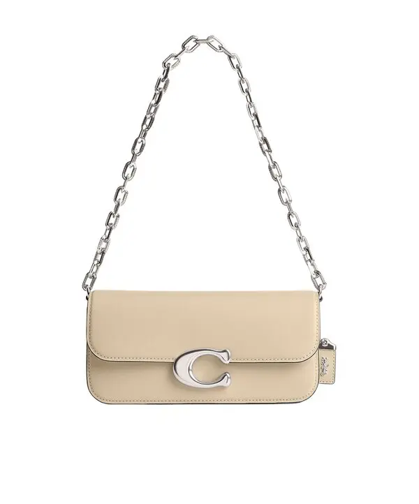 COACH Tabby Logo Plaque Shoulder Bag - Ivory