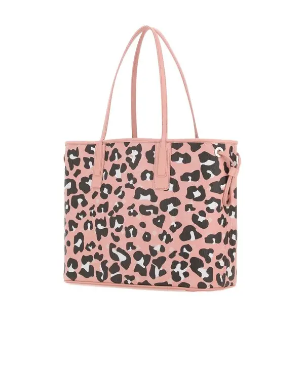 Mcm Leopard Print Drawtring Tote Bag