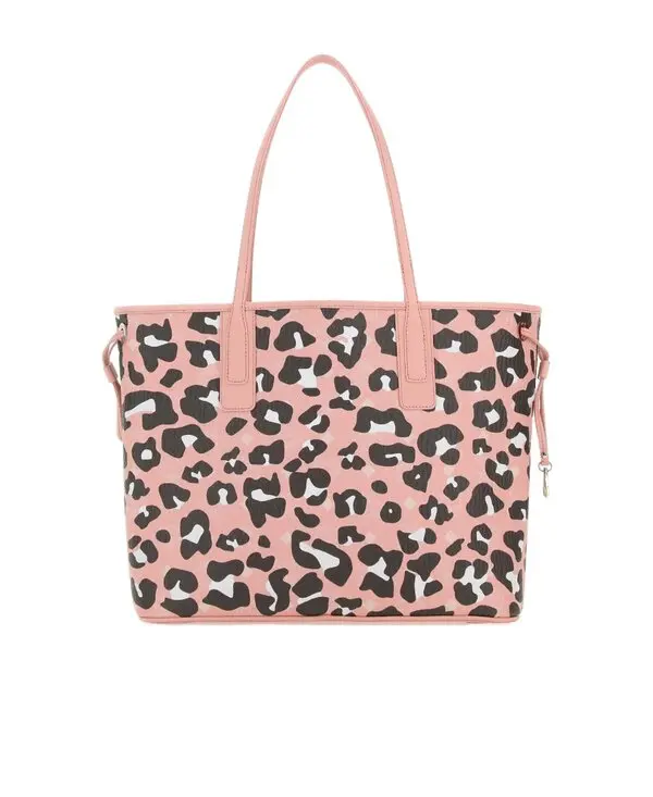 Mcm Leopard Print Drawtring Tote Bag