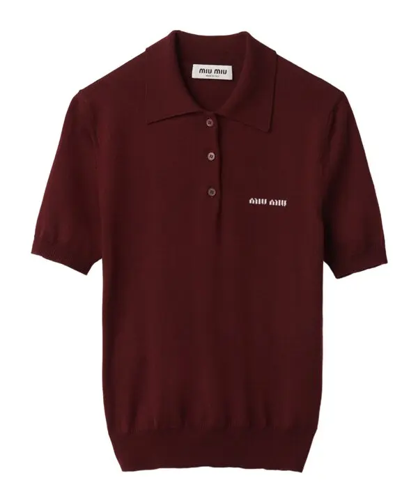 Miu Miu Wool Knit Polo Shirt