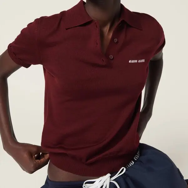 Miu Miu Wool Knit Polo Shirt