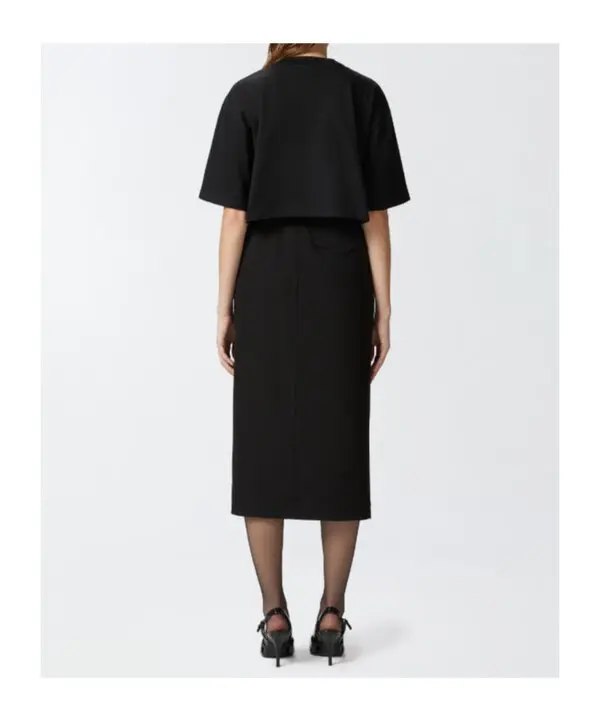 Pinko Logo-embroidered Cotton Cropped T-shirt