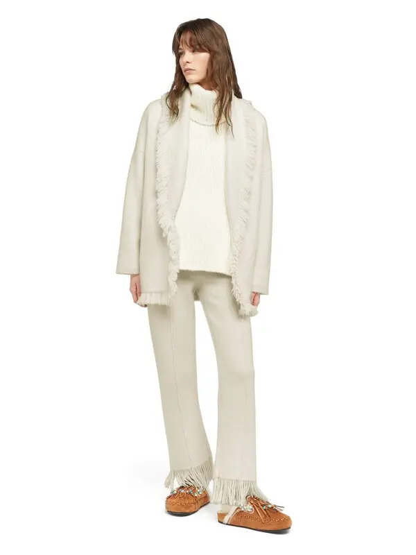 Alanui Fringe-trim Belted Cardigan - White