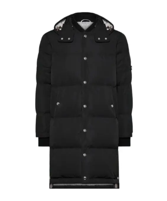 Thom Browne Snap-fastening Padded Coat - Black