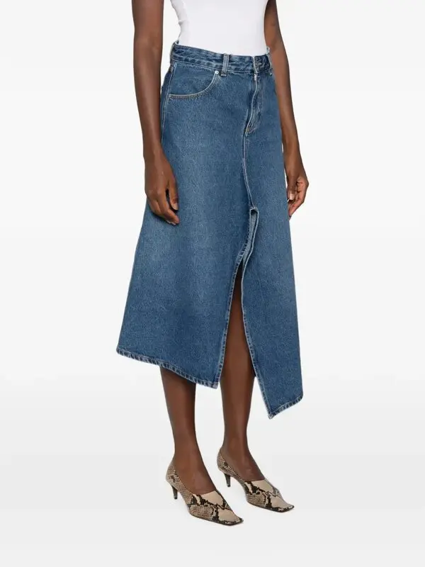 Victoria Beckham Asymmetric Hem Skirt With A Slit