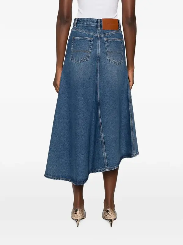 Victoria Beckham Asymmetric Hem Skirt With A Slit
