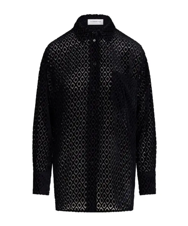 Victoria Beckham Cut-out Shirt - Black