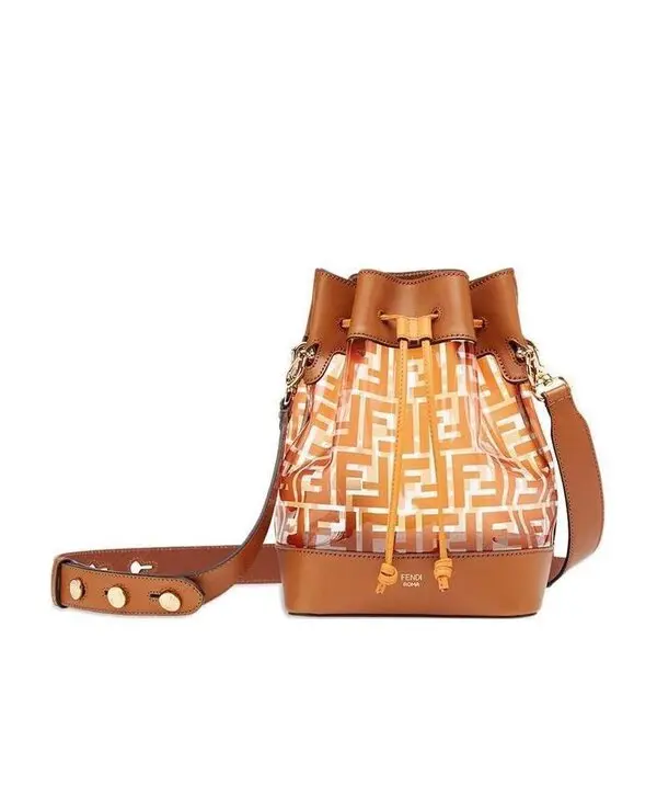 Fendi Ff Printed Shoulder Bag - Brown
