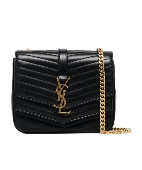 Saint Laurent Sulpice Small In Matelassé Lambskin - Black