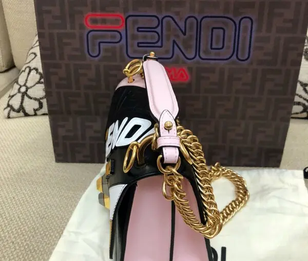 Fendi X Fila Mania Series Shoulder Bag - Black