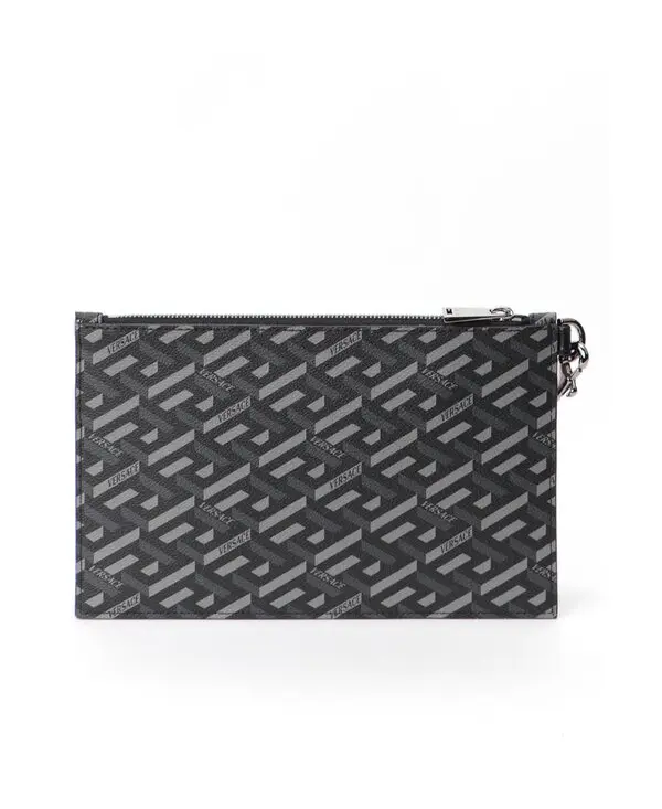 Versace Monogram-pattern Clutch Bag