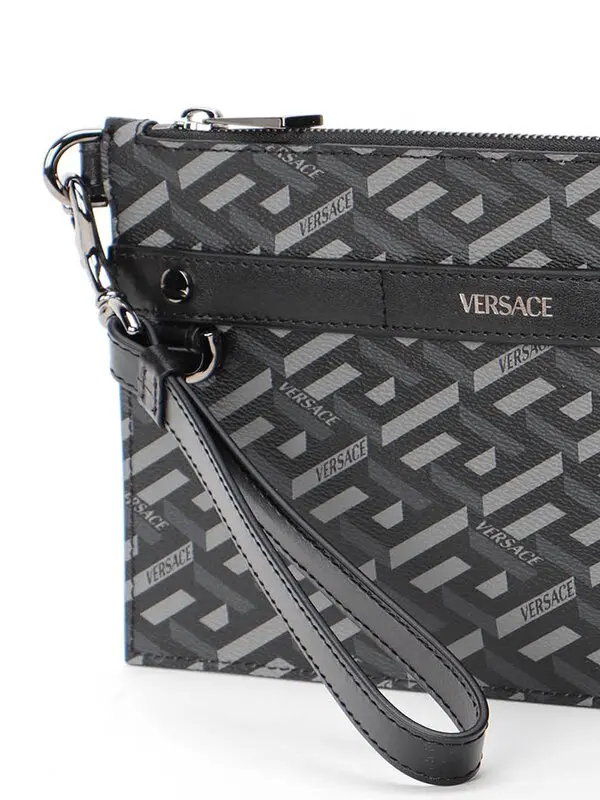 Versace Monogram-pattern Clutch Bag