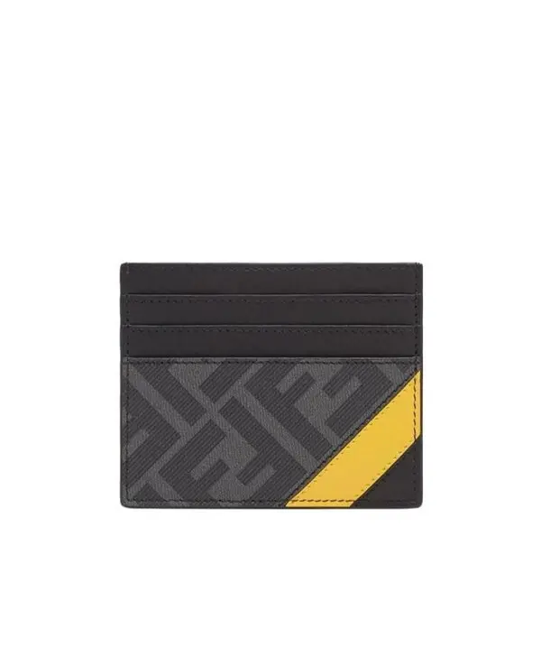 Fendi Ff Panelled Cardholder - Black