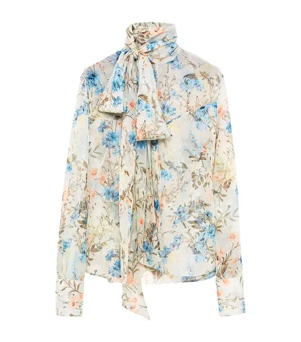 Alexander McQueen Silk Floral Shirt - Green
