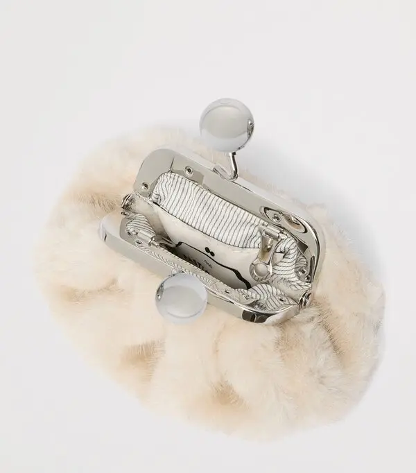 Max Mara Faux Fur Pasticcino Clutch