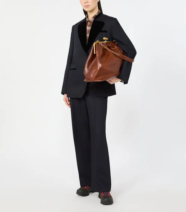 Max Mara Leather Pasticcino Pouch
