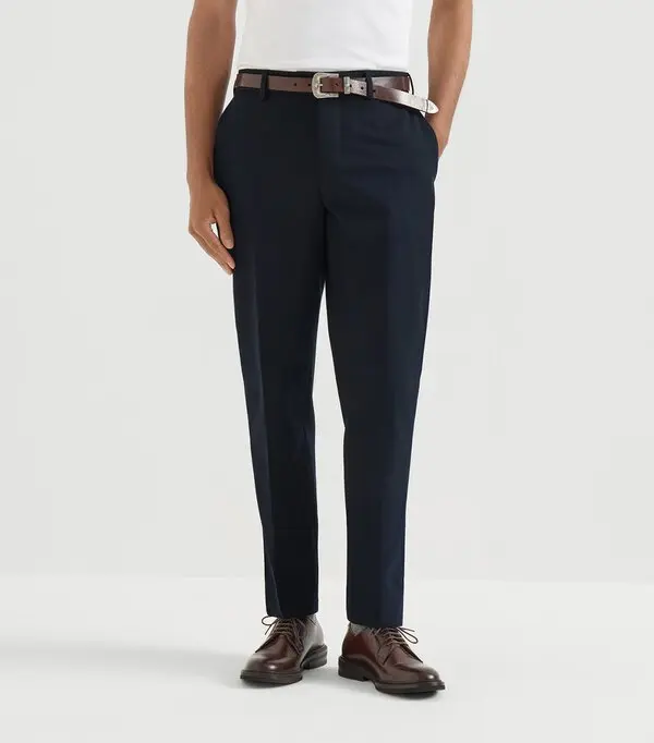 Brunello Cucinelli Cotton-virgin Wool Gabardine Trousers