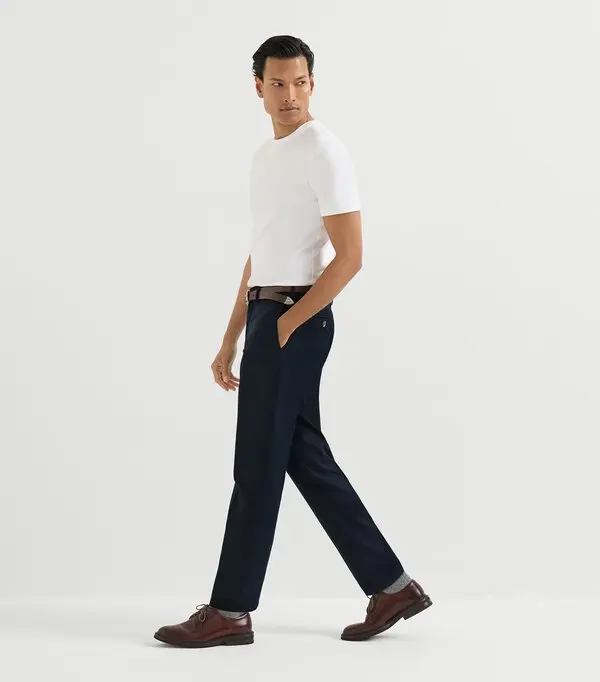 Brunello Cucinelli Cotton-virgin Wool Gabardine Trousers